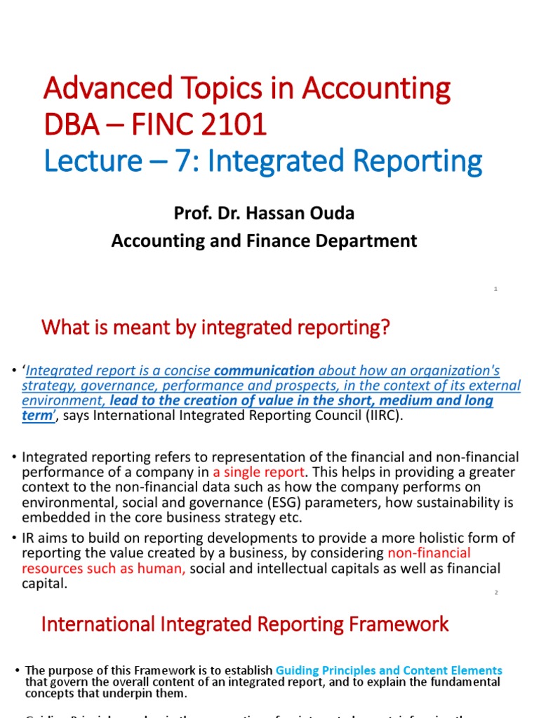7 Integrated Reporting PDF | PDF | Strategic Management | Governance