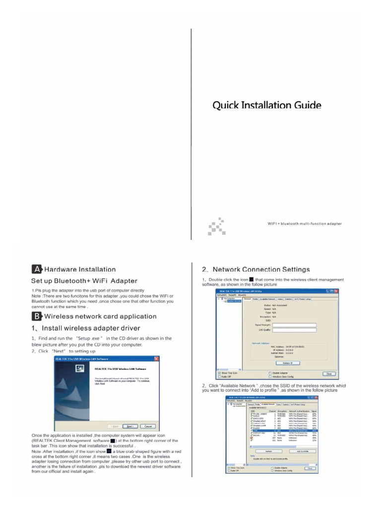 BT - Quick Installation Guide | PDF