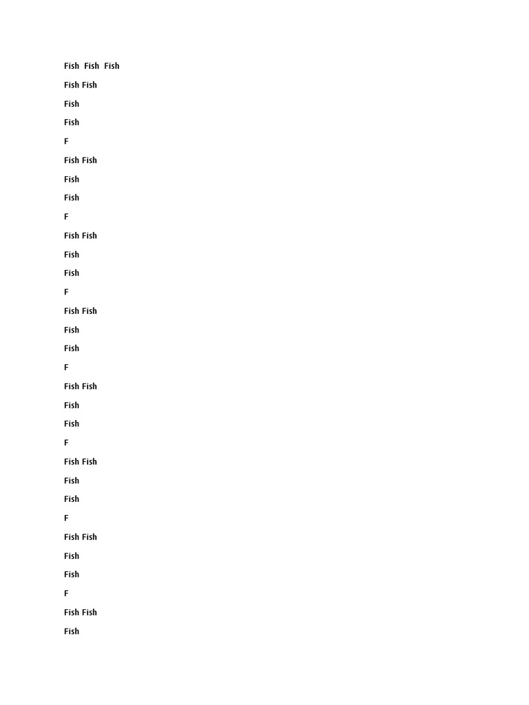 Fish Fish Fish | PDF