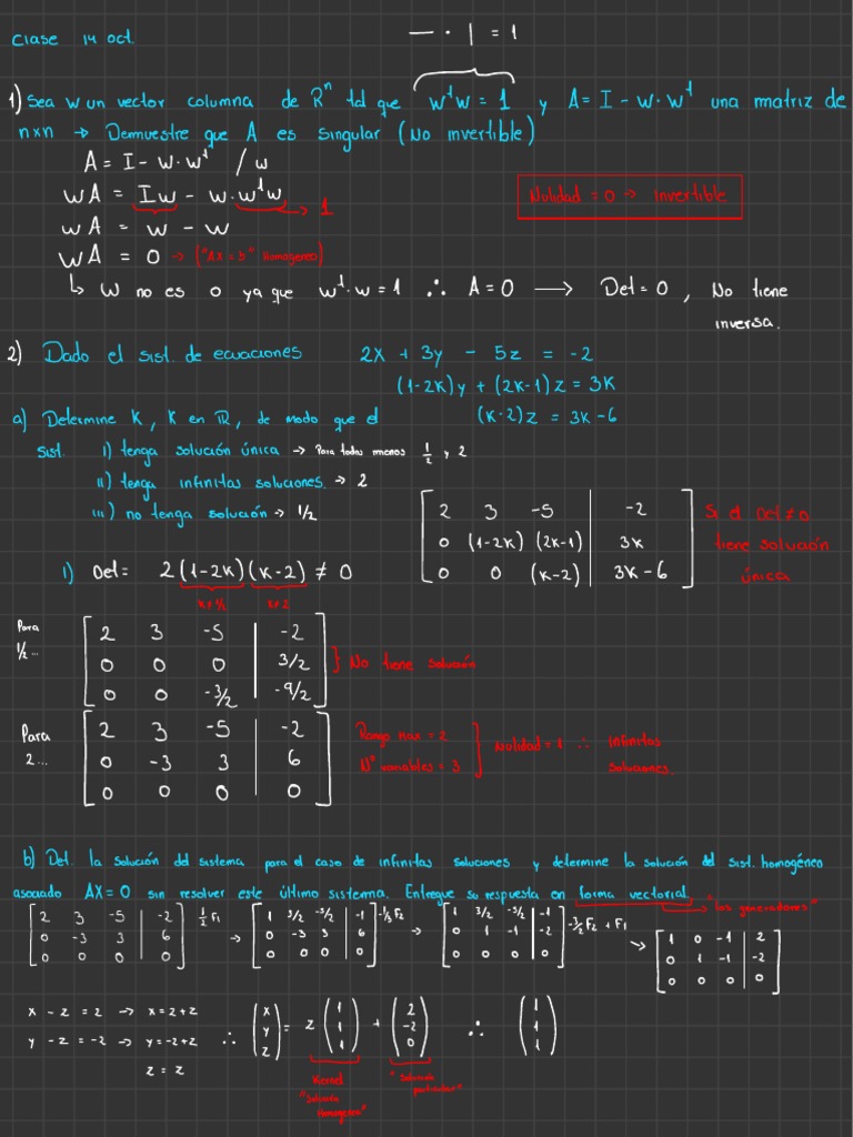 Guia Algebra Lineal 1 | PDF | Teoría de la matriz | Análisis funcional