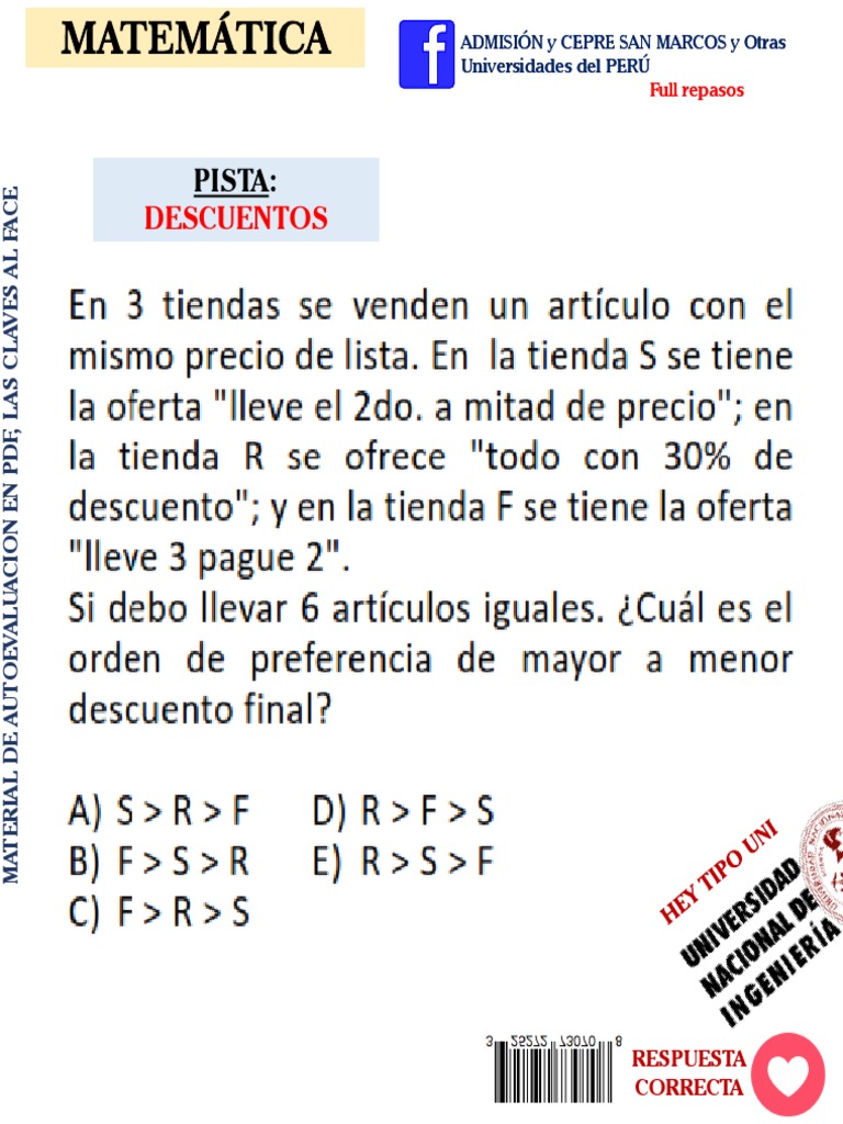 Banco Uni MATE Parte I | PDF