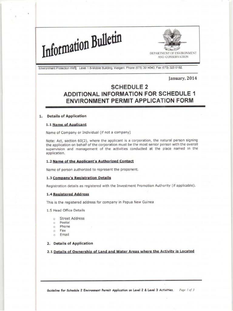 Schedule 2 - EP Guidelines Form PDF | PDF
