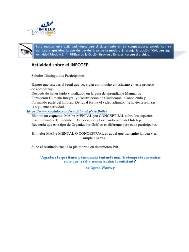 Actividad de Aprendizaje INFOTEP | PDF | Crecimiento personal y profesional