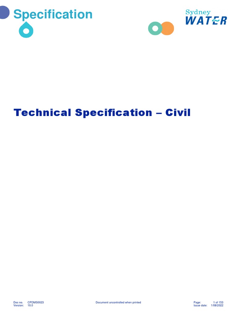 Technical Specification Civil | PDF | Concrete | Deep Foundation