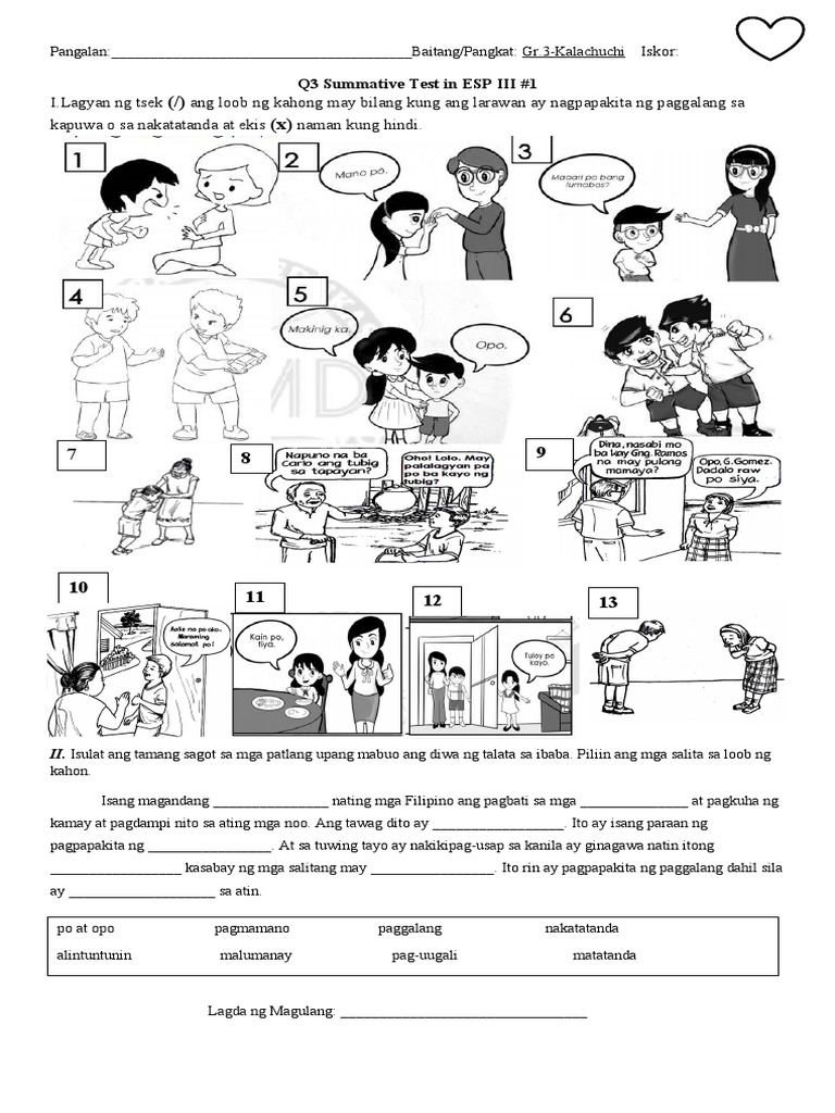 Edited ESP 3 Q3 SUMMATIVE TEST 1 | PDF