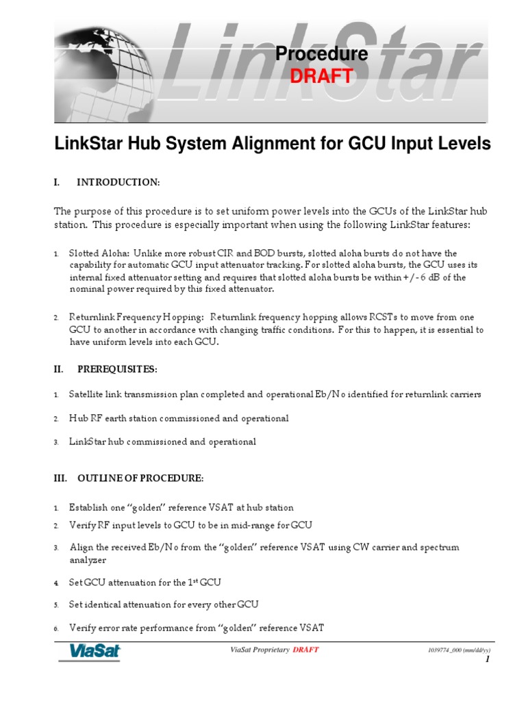 001 LinkStar Hub System Alignment For GCU Input Levels | PDF | Decibel ...