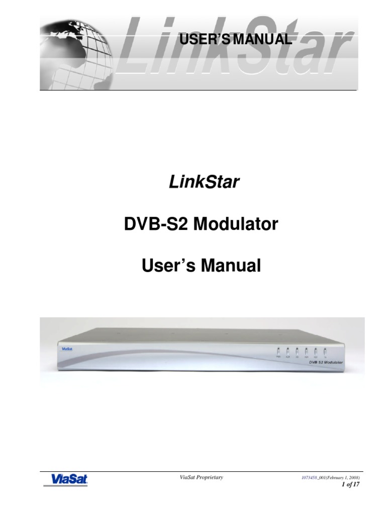 1073458_001_LinkStar_DVBS2_Modulator | PDF | Command Line Interface ...