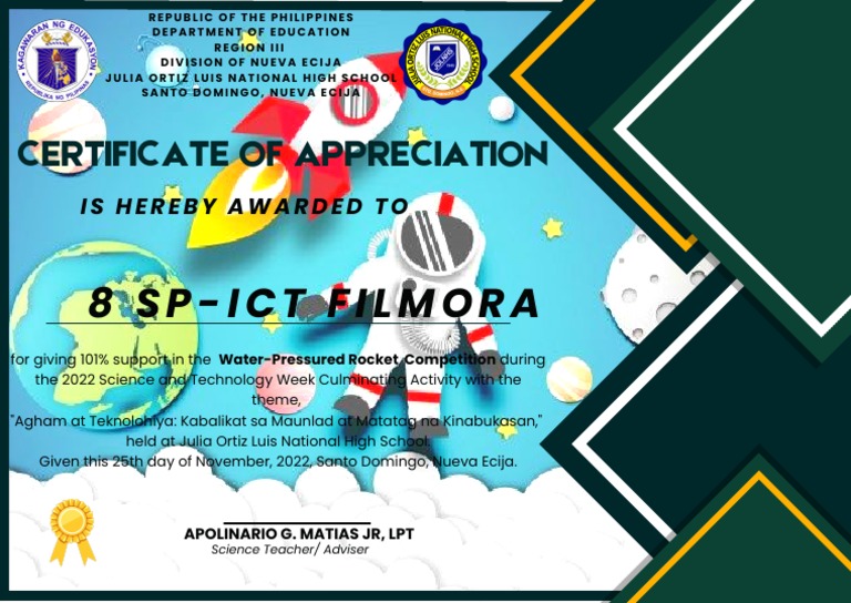 CHAMPION Science Creative Bold Blue and Yellow Participation ...