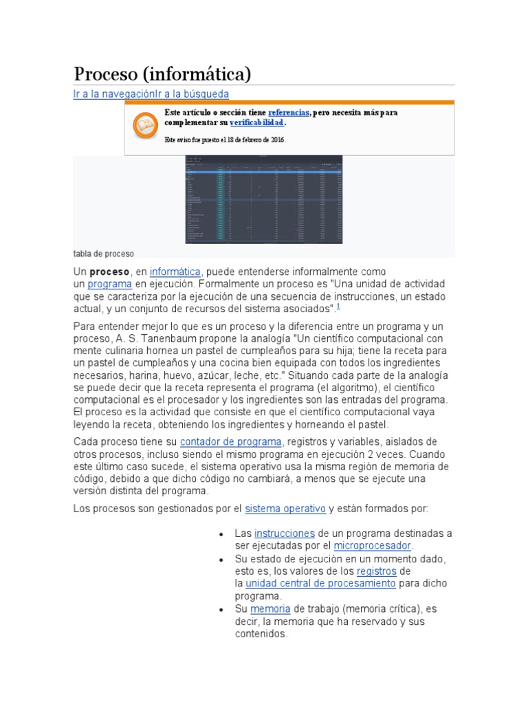 Proceso | PDF | Proceso (Computación) | Desarrollo de software