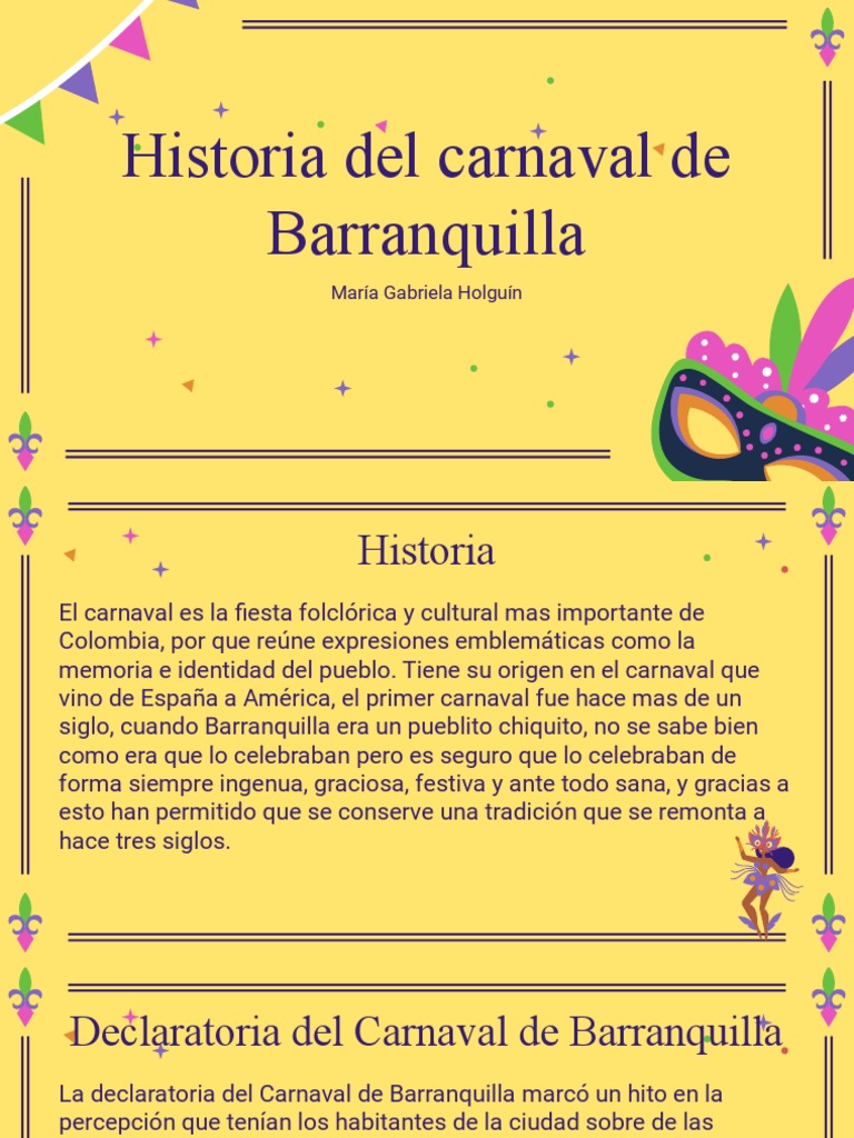 Diapositivas Historia Del Carnaval | PDF