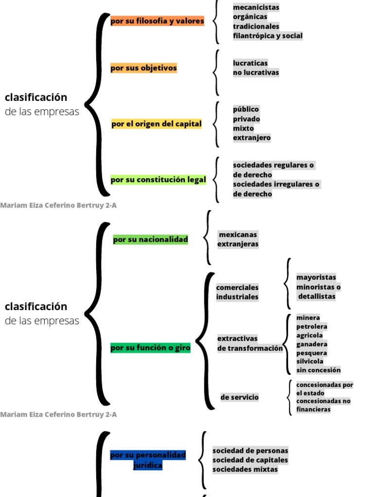 Clasificación de Las Empresas | PDF | Sociedad | Economias