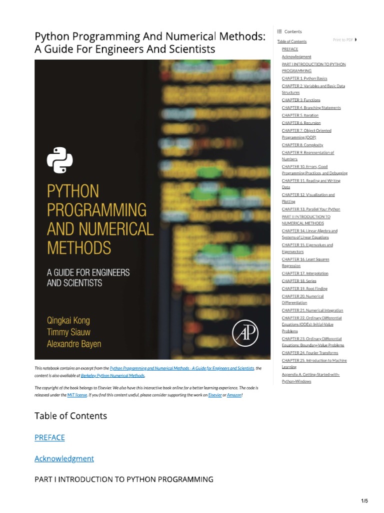Numerical Methods With Python | PDF