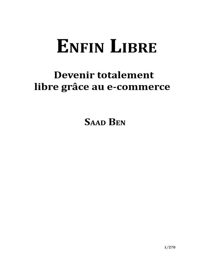 (Ebook) V1.3 Livre Enfin Libre PDF | PDF | Commerce électronique ...