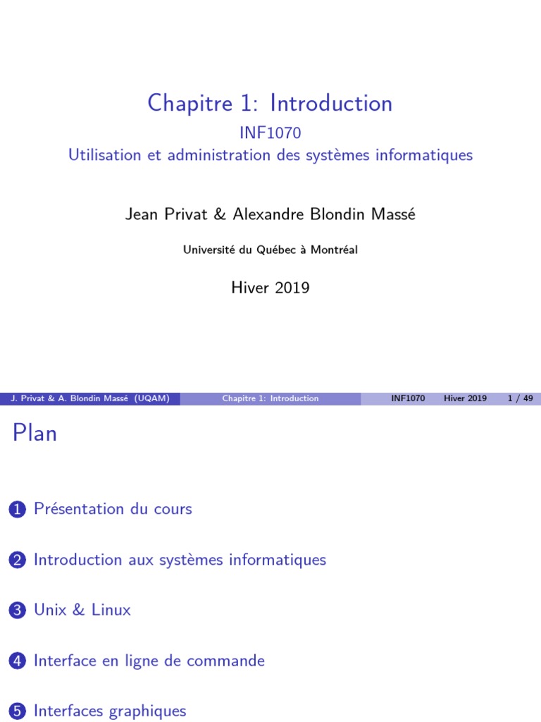 01 Intro PDF | PDF | Unix | Logiciel gratuit