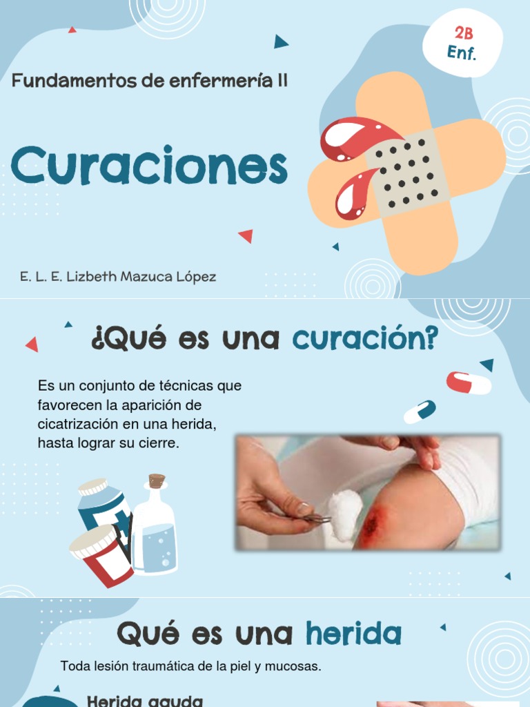 Tipos y Técnicas de Curaciones en Enfermería | PDF | Herida ...