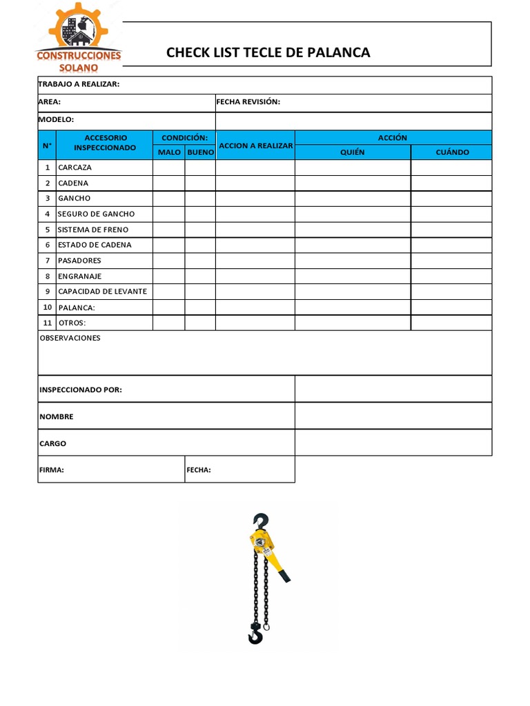 Check List Tecle PDF | PDF