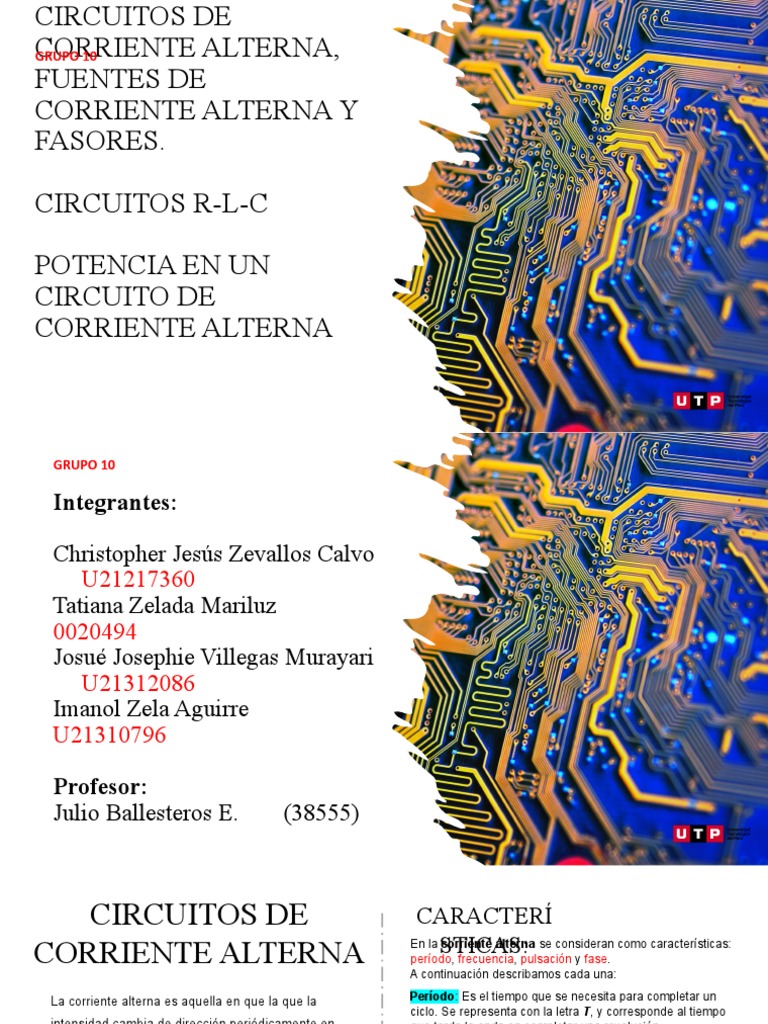 Circuitos de corriente alterna: conceptos básicos y aplicaciones | PDF | Energia electrica ...