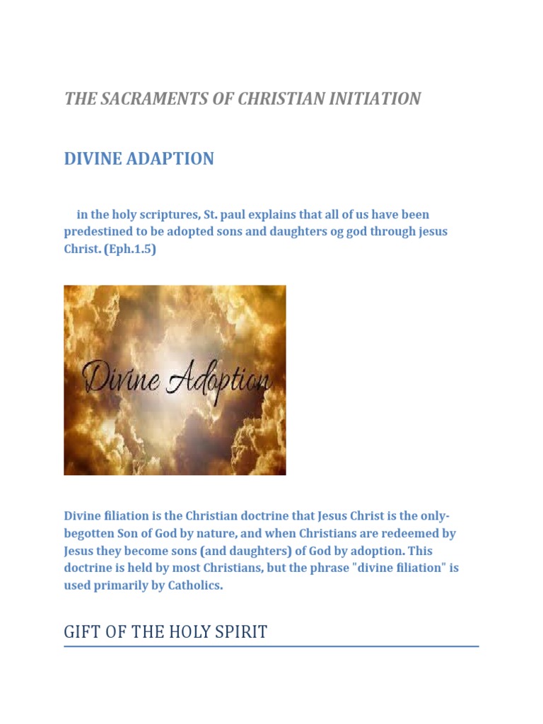 The Sacraments of Christian Initiation | PDF | Eucharist | Jesus