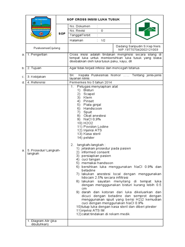 Sop Cros Insisi Luka Tusuk | PDF