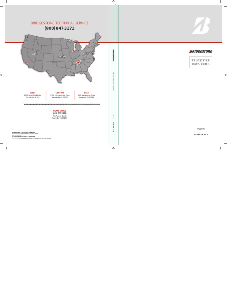 Bridgestone Truck Tire DataBook PDF | PDF | Tire | Fuel Economy In ...