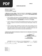 Annex C BIR 2316 Sworn Declaration | PDF