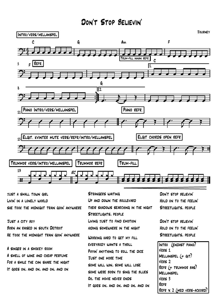Dont Stop Believin | PDF