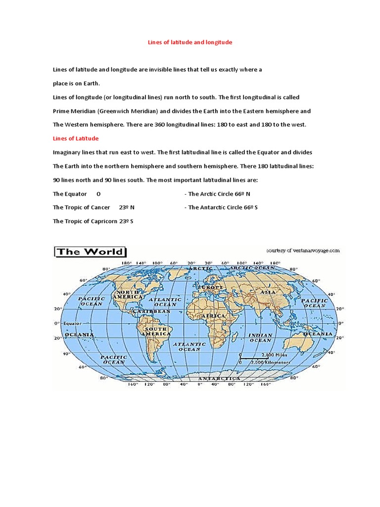 Lines of Latitude and Longitude | PDF
