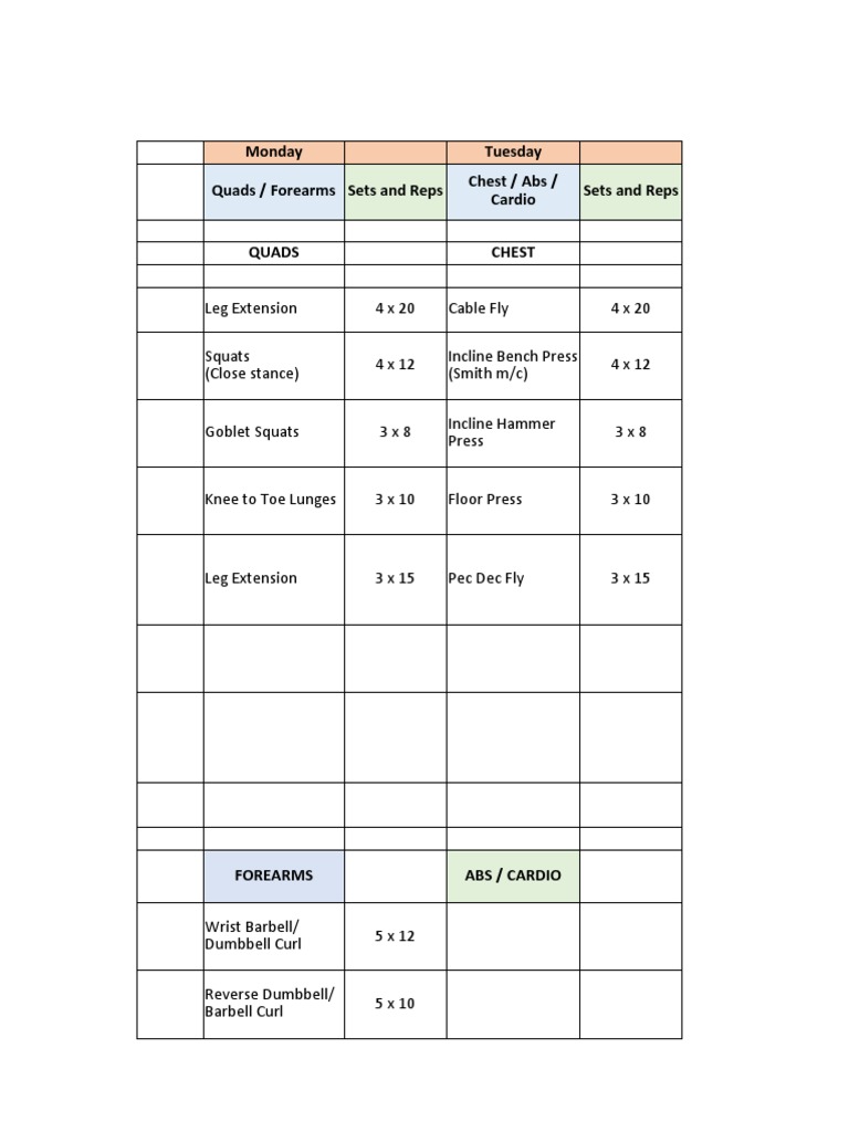 Workout Plan 2 | PDF | Weight Training