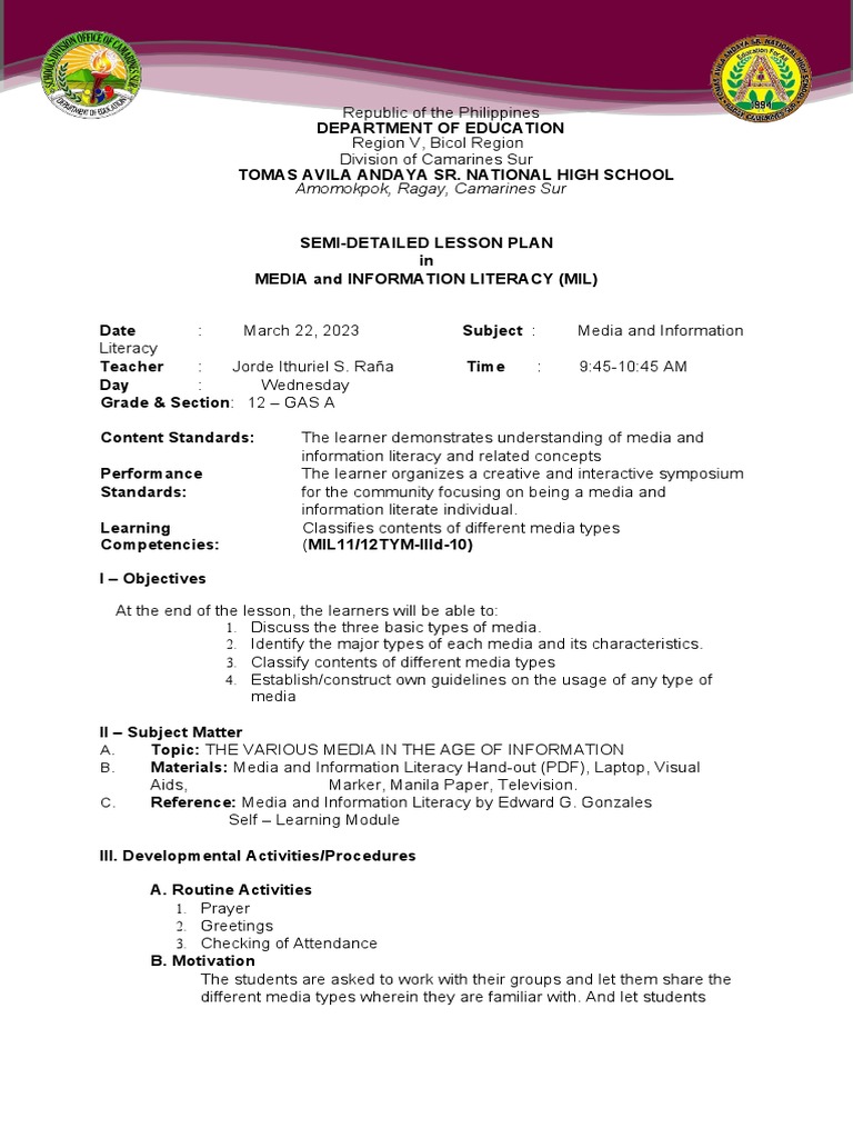 Mil DLP Co | PDF | Information Literacy | Learning