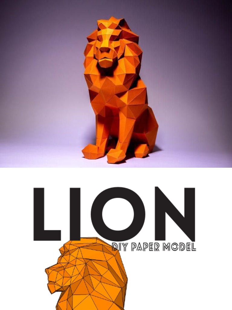 Paper Lion: A Step-by-Step Guide to Creating a DIY Paper Model of a ...