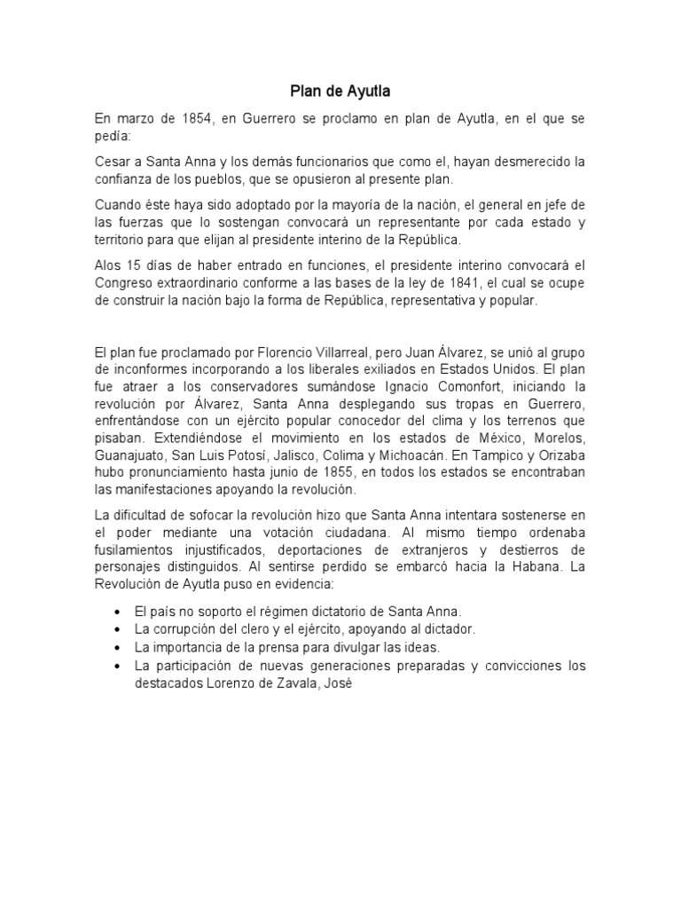 Plan de Ayutla | PDF