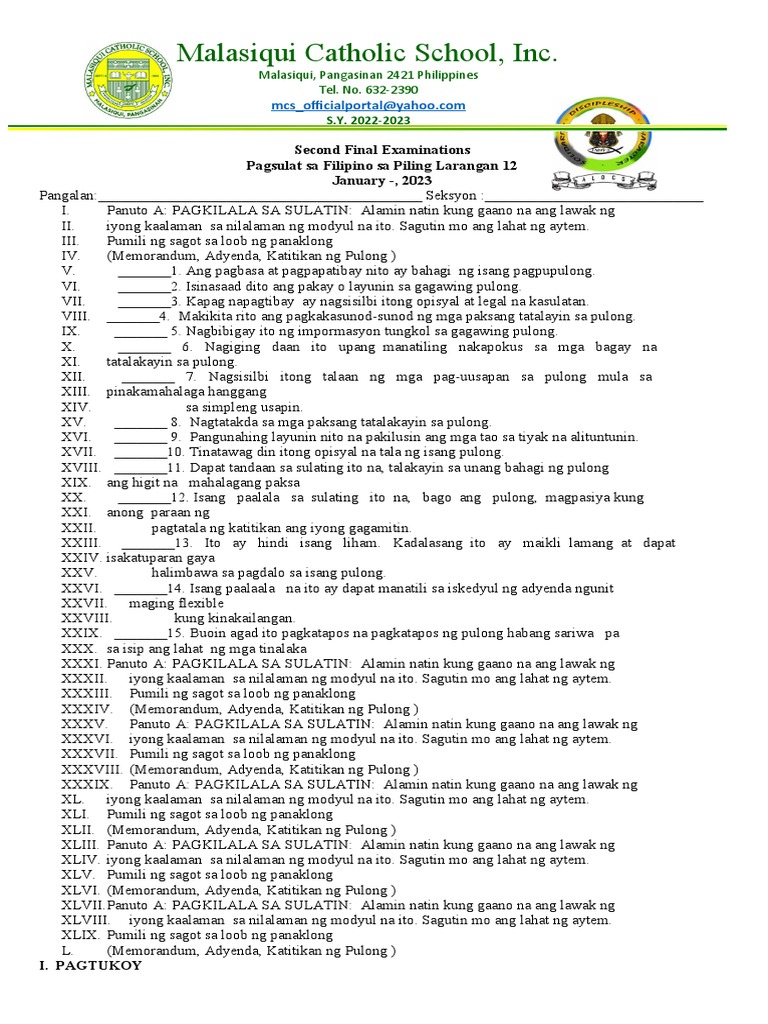 Piling Larangan 2nd Final | PDF