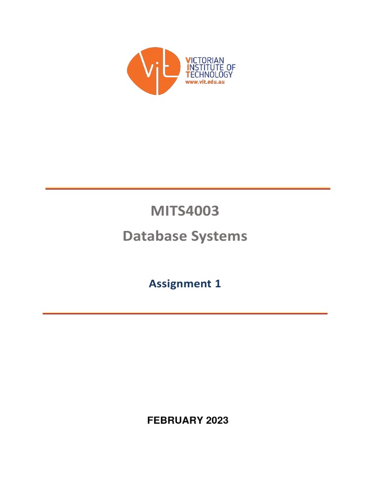 MITS4003 Assessment 1 PDF | PDF | Conceptual Model | Data Model