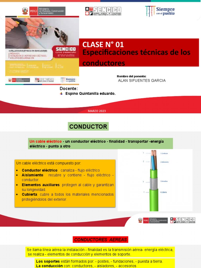 Especificacion Tecnicas Delos Conductores - Original | PDF | Corriente eléctrica | Conductor ...