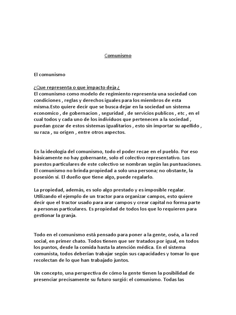 Comunismo | PDF | Comunismo | Pobreza