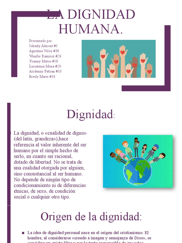 La Dignidad Humana | PDF | Dignidad | Libertad