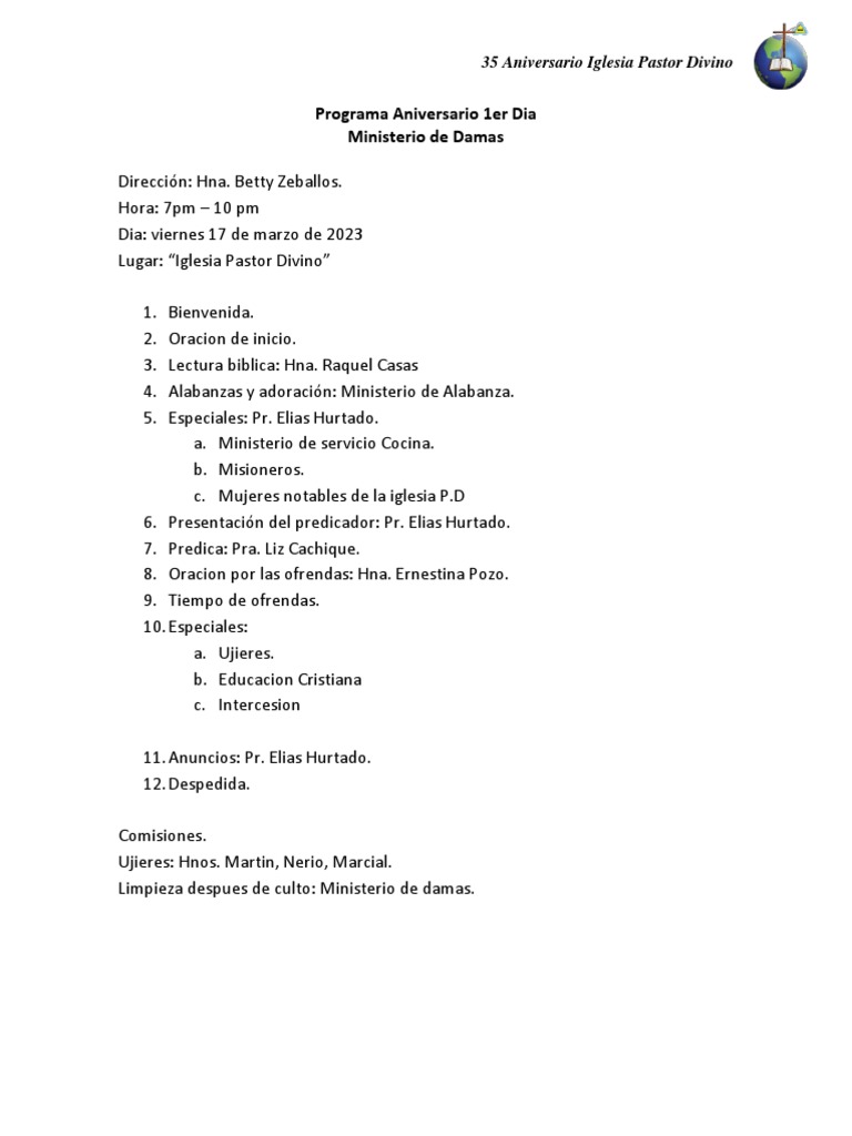 Programa Aniversario | PDF