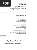 Manual de Aplicación WISC IV | PDF