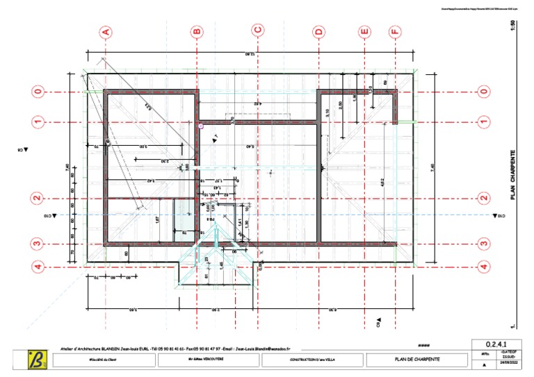 Plan de Charpente pour Villa | PDF