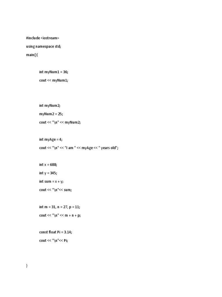 Creating Variables, Identifiers and Constants | PDF
