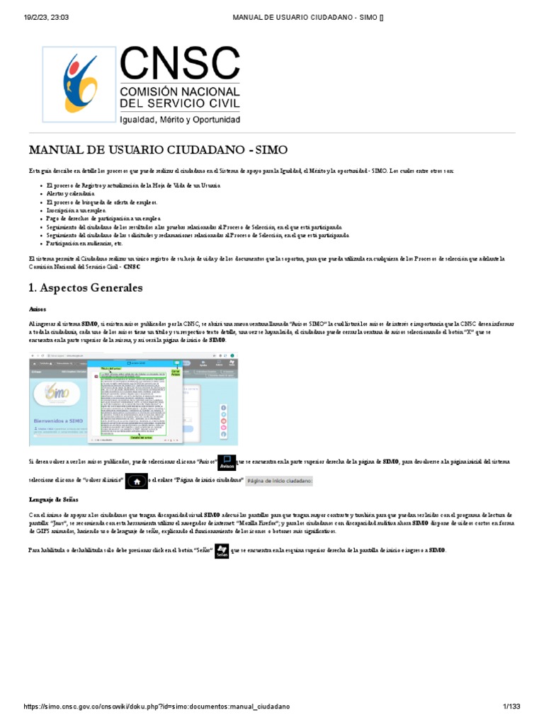 Manual de Usuario Ciudadano - Simo PDF | PDF | Ventana (informática) | Contraseña