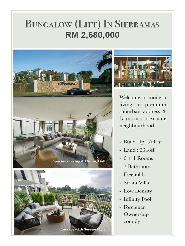 Garden Manor Bungalow With Lift Brochure | PDF | Culture Of Queensland ...