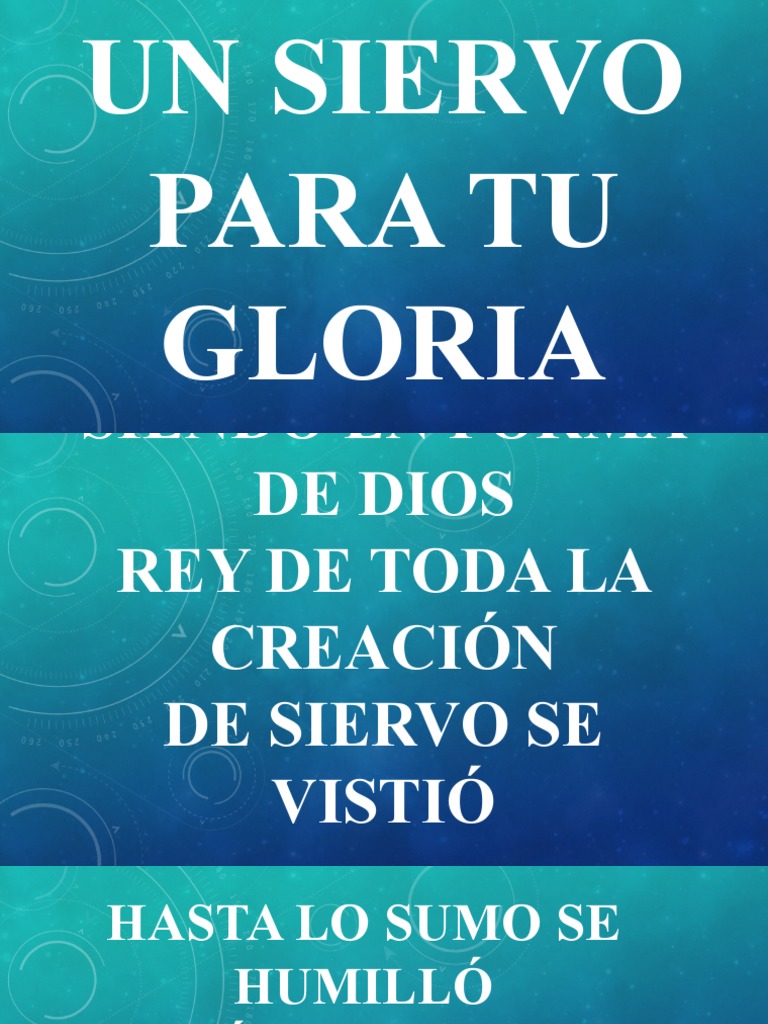 Un Siervo para Tu Gloria | PDF