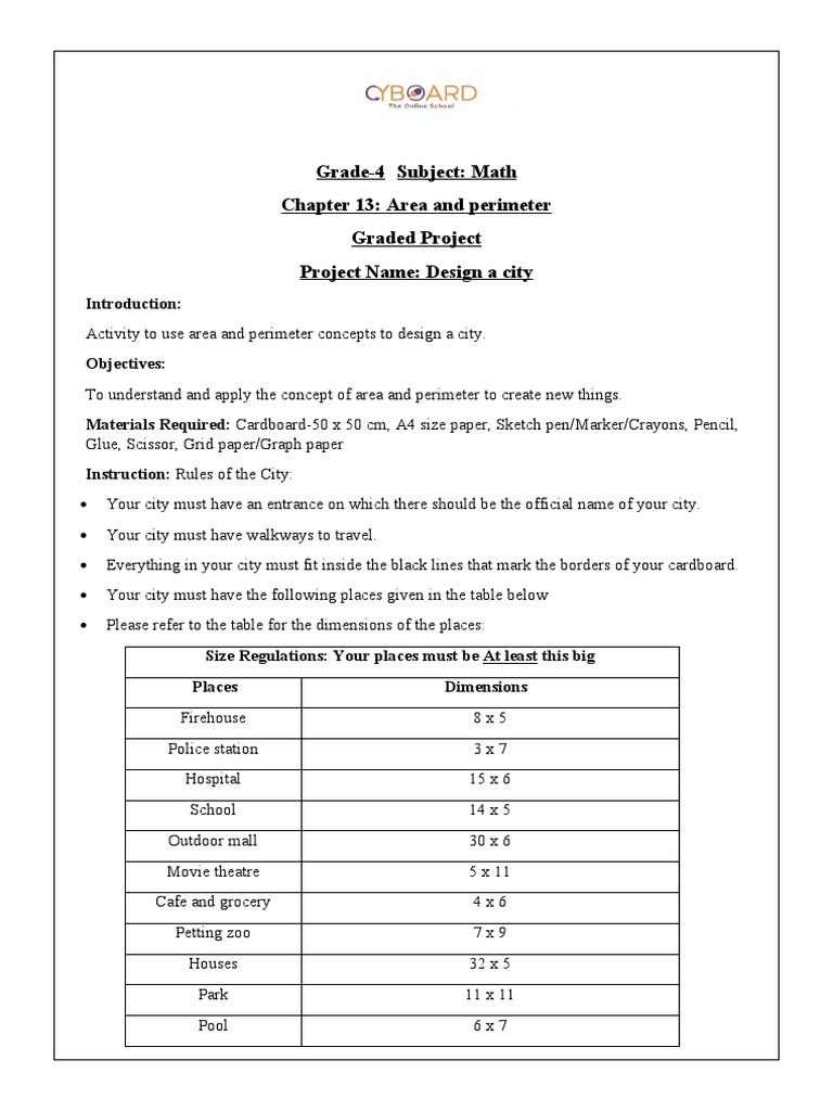 Grade 4 Math: City Design Project | PDF | Art | Computers