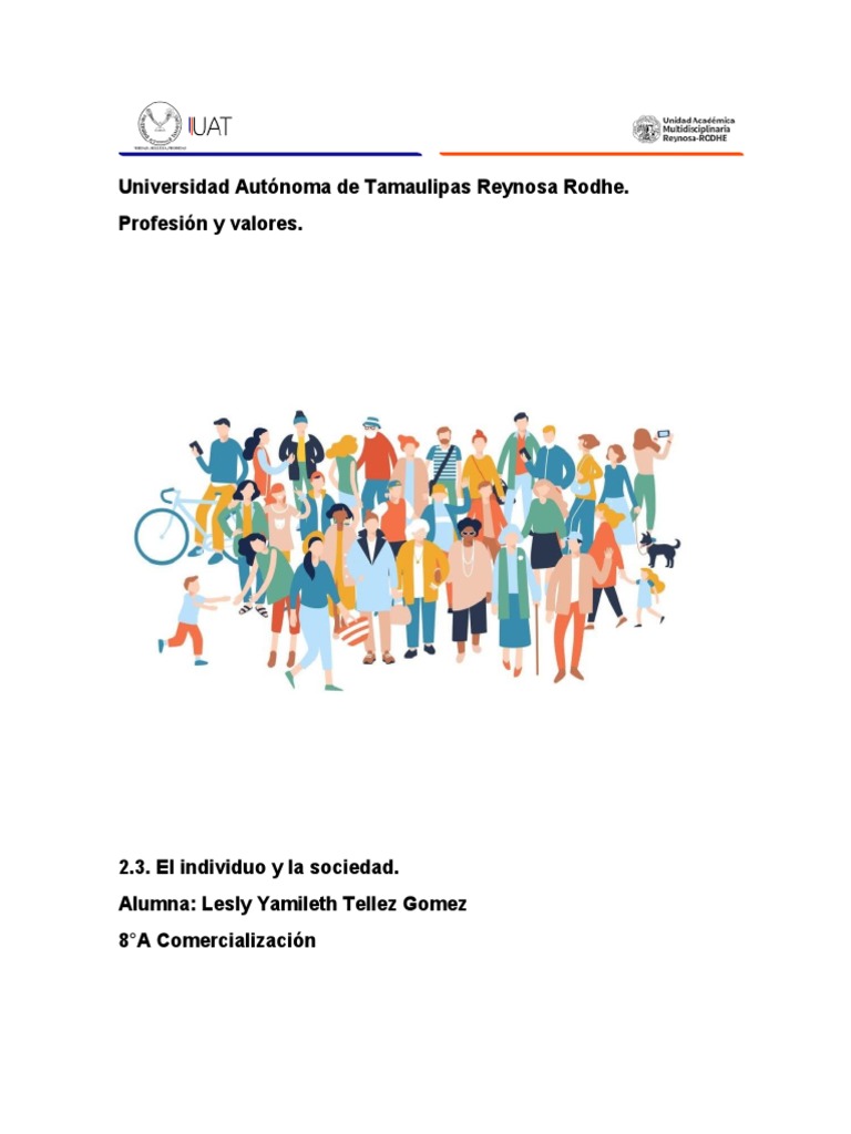 2.3 El Individuo y La Sociedad | PDF | Socialización | Sociedad