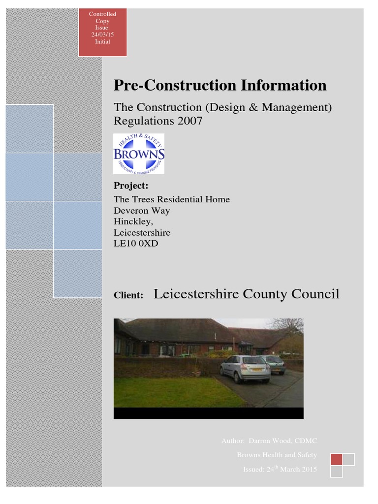 Pre Construction Document 2015 1 PDF | PDF | Occupational Safety And ...