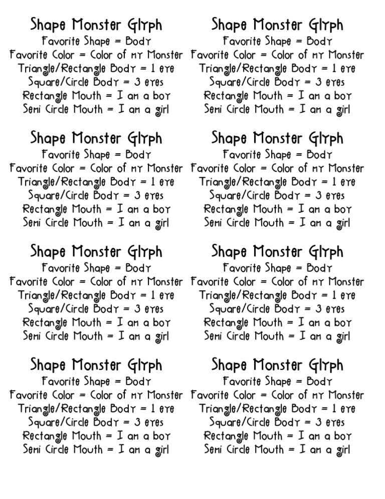 Shape Monster Glyph | PDF