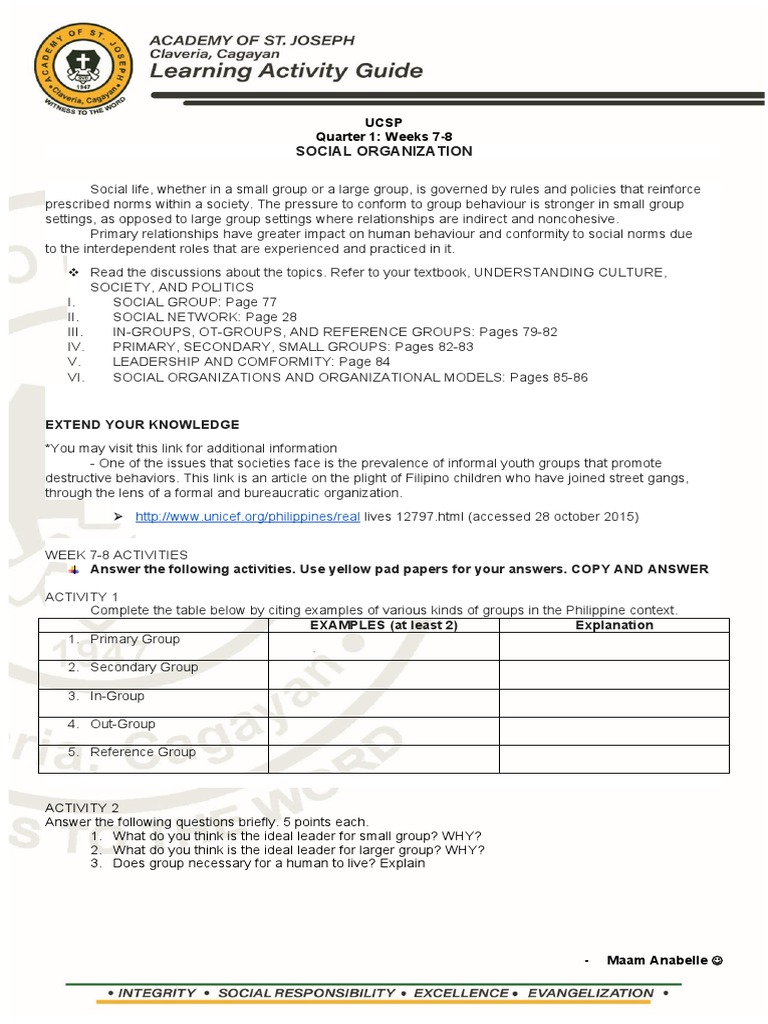 Ucsp w7-8 - LAG | PDF