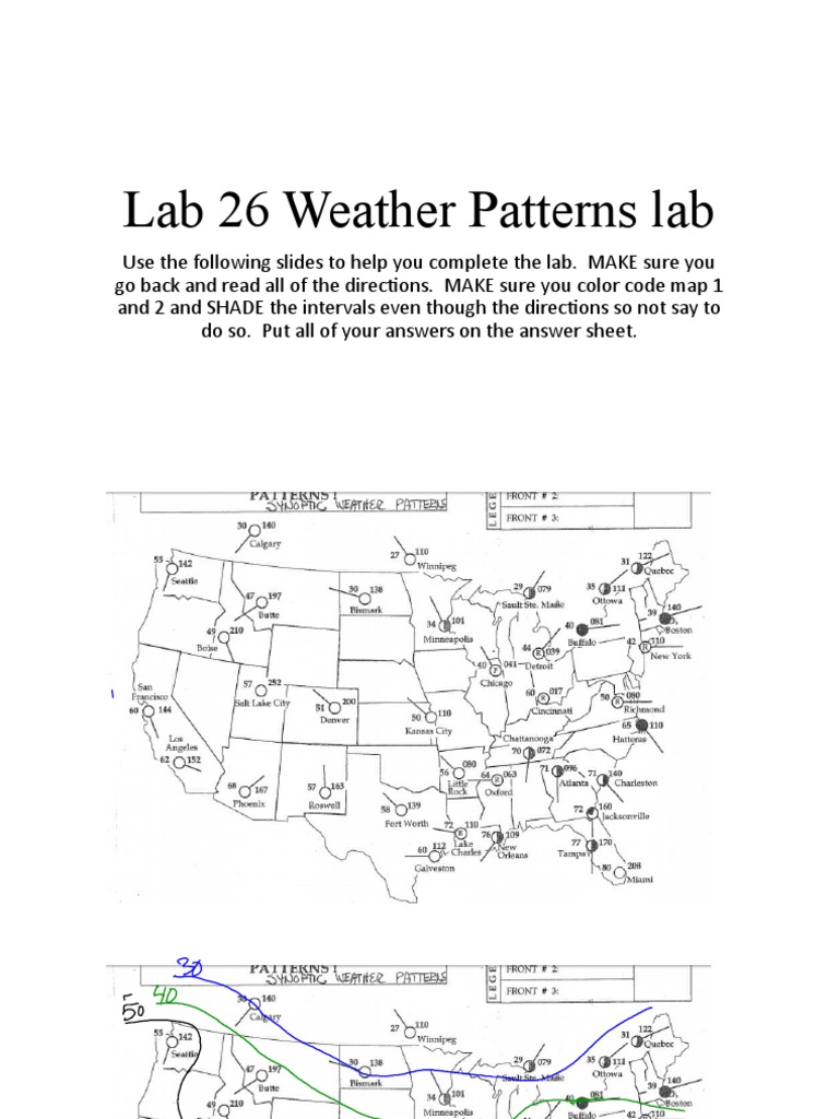Lab 26 Weather Patterns Lab Maps and Directions | PDF