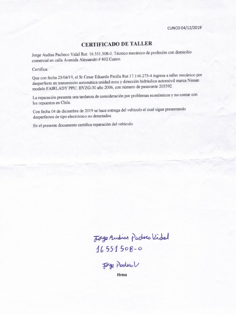 Certificado Aduana - 000267 PDF | PDF